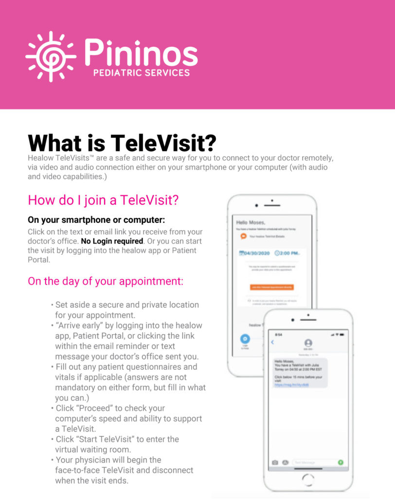 How to Use TeleVisit - Pininos Pediatric